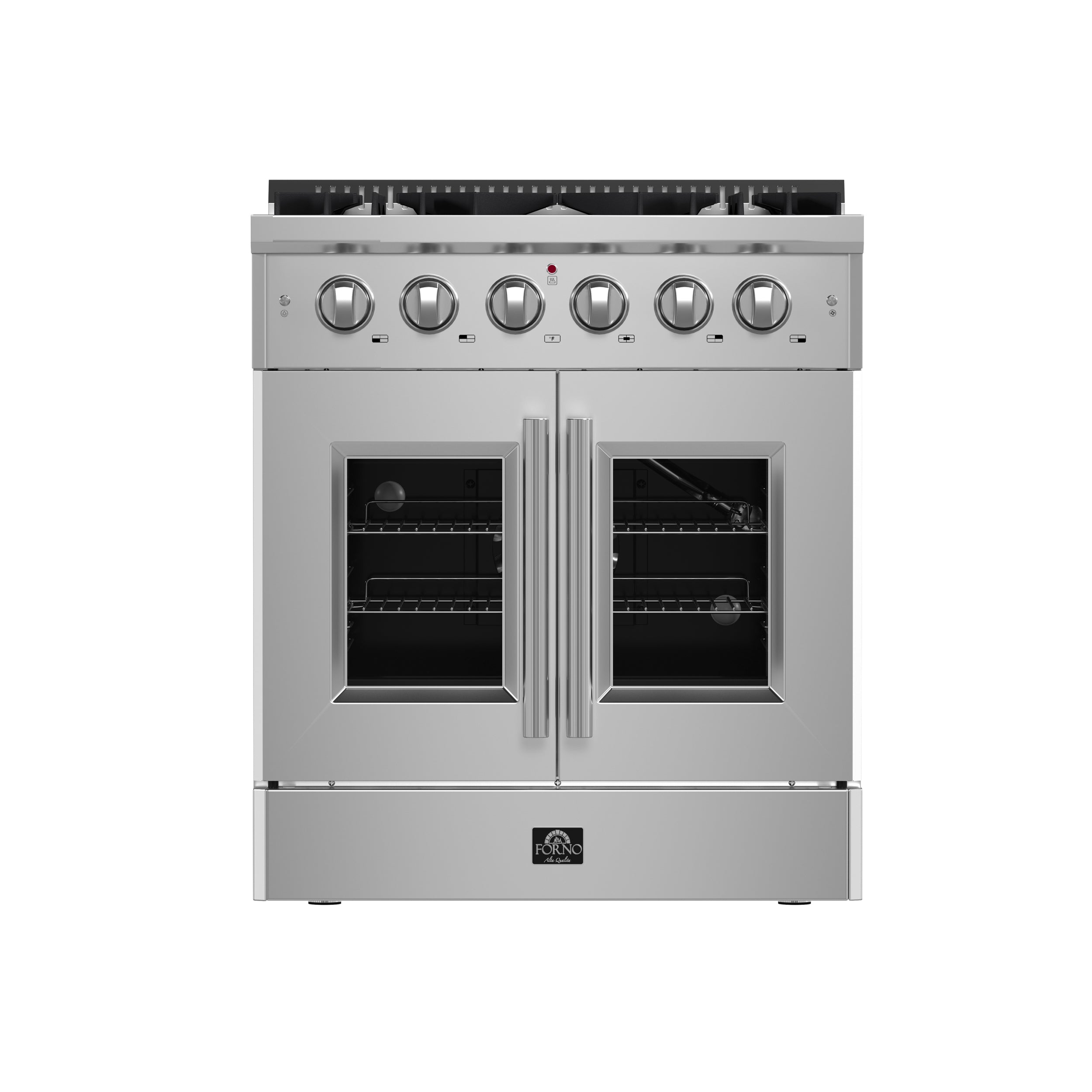 Forno Galiano 30-Inch Freestanding French Door Gas Range, 4 Burners, C ...